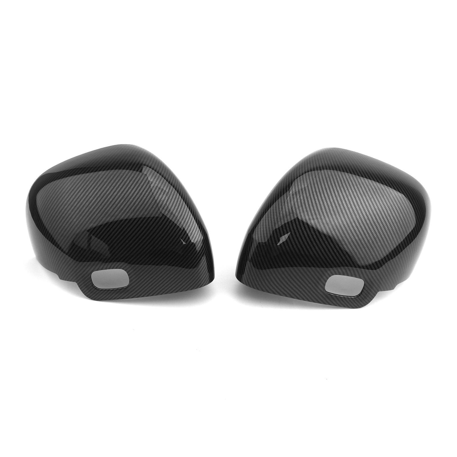 Carbon Fiber Bright Black Exterior Side Rearview Mirror Cover Trim For ...