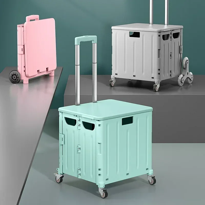 Eco-Friendly Foldable Cart - Lightweight Rolling Trolley with ...
