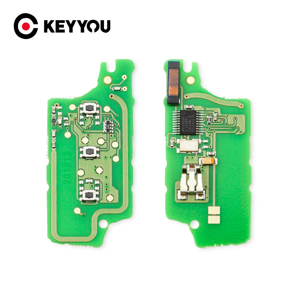Keyyou 10pcs Ask/fsk Remote Key Board Ce0523 Ce0536 For Peugeot 207 307 ...