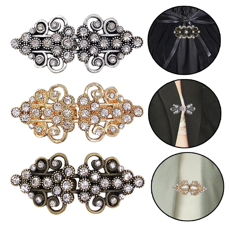 Women-s-Waist-Fixed-Brooch-Retro-Alloy-Cloak-Buckle-Collar-Clip-Silk ...