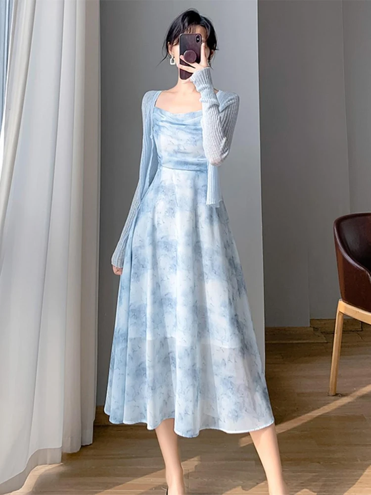 Women-Floral-Spaghetti-Strap-Dress-Elastic-Ruched-Sexy-Hollow-Backless ...