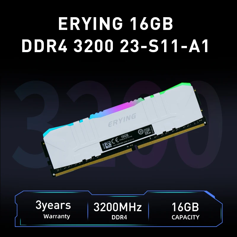 ERYING DDR4 16GB Desktop RAM Memory 16 GB 3200Mhz XMP RGB U-DIMM Gaming ...