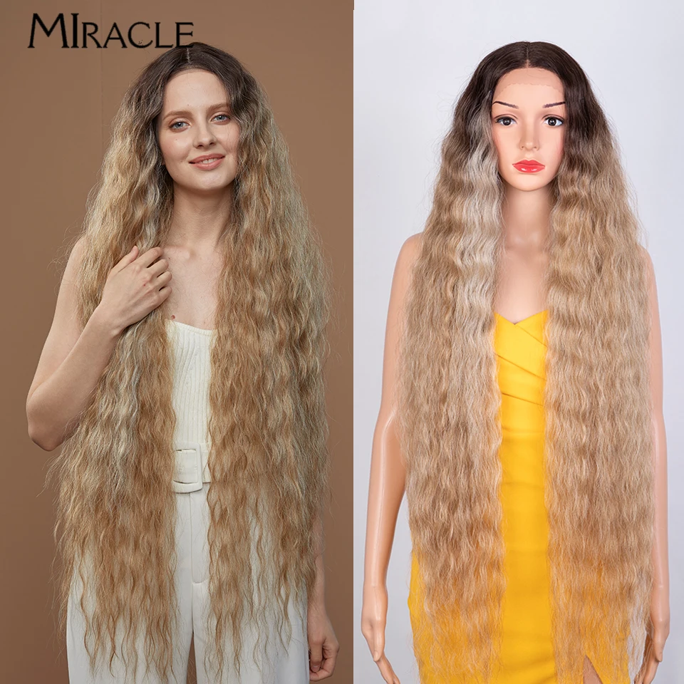 MIRACLE-Curly-Wigs-Synthetic-Lace-Front-Wig-for-Women-40-Inch-Cosplay ...