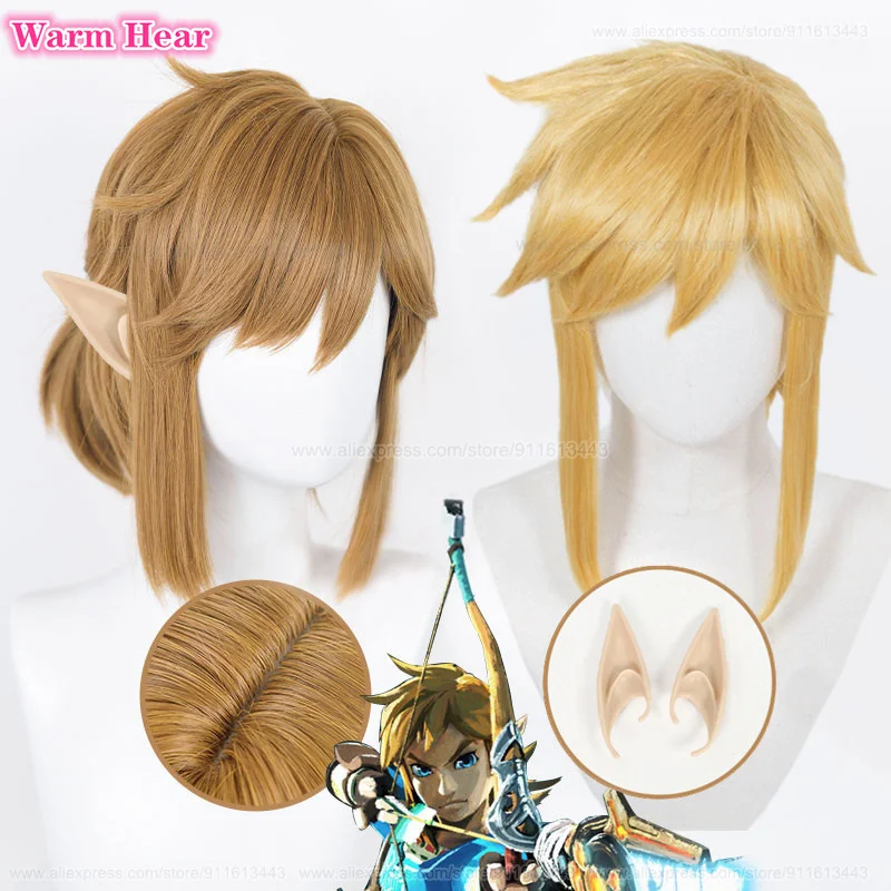 Link-Wigs-Link-Cosplay-Anime-Cosplay-Wig-29cm-Long-Brown-Ponytail-With ...