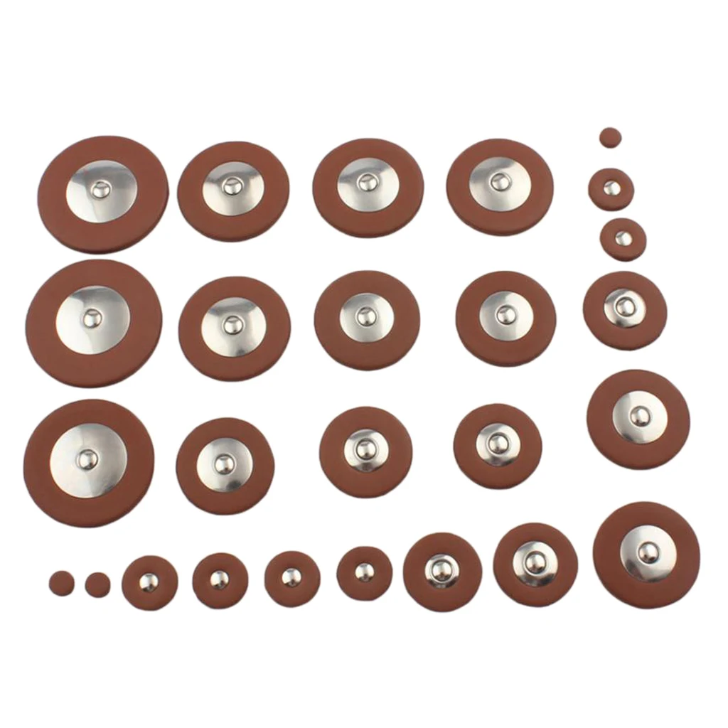 Sax Pads Leather Material Alto/Tenor/Soprano Saxophone Replacement ...