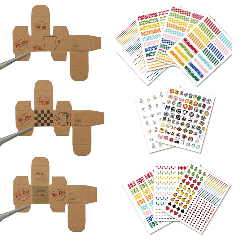 1Set-1-6-Dollhouse-Miniature-Kraft-Paper-Packaging-Gift-Boxes-Handmade ...