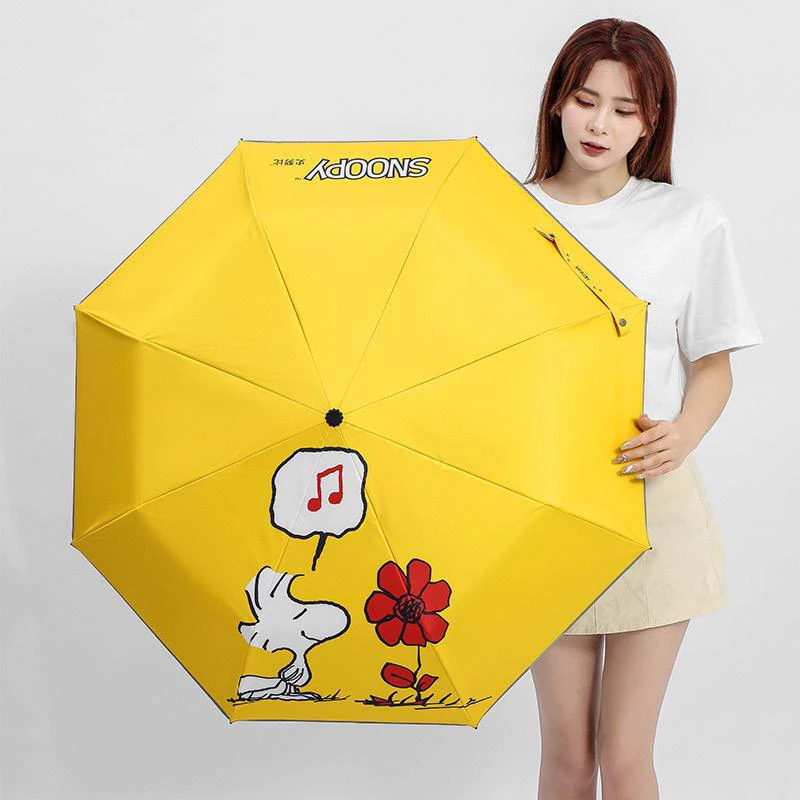 New-Kawaii-Miniso-Snoopy-Genuine-Sunny-and-Rainy-Umbrella-Three-Folded ...