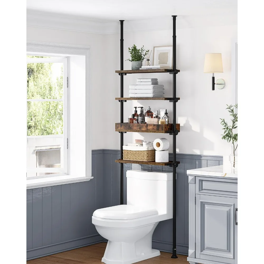 4-Tier-Over-The-Toilet-Storage-Shelf-Wood-Bathroom-Organizer-Over ...