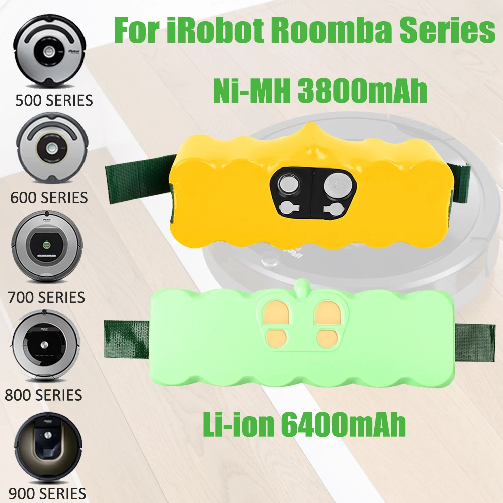 For iRobot Roomba 500 6400mAh 14.4V 3800mAh Battery Roomba 600 700 800 ...