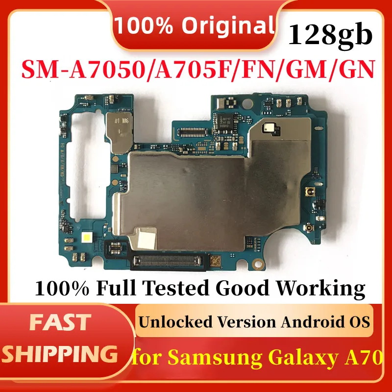Original-Unlocked-for-Samsung-Galaxy-A70-Motherboard-128gb-SM-A7050-A705F-GM-GN-FD-A705U ...