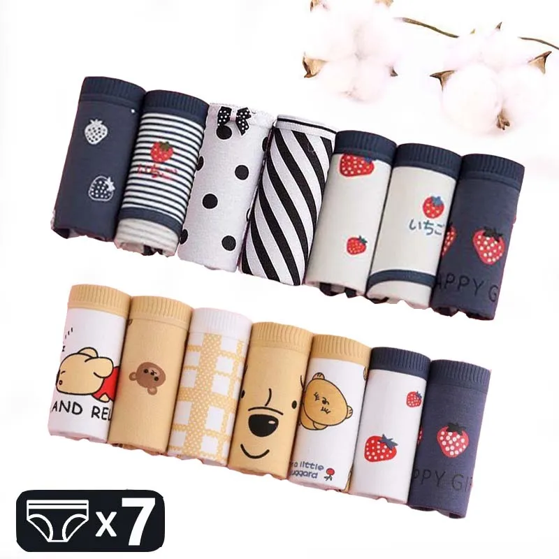 Conjunto de bragas de algodón para mujer, ropa interior de talla grande ...