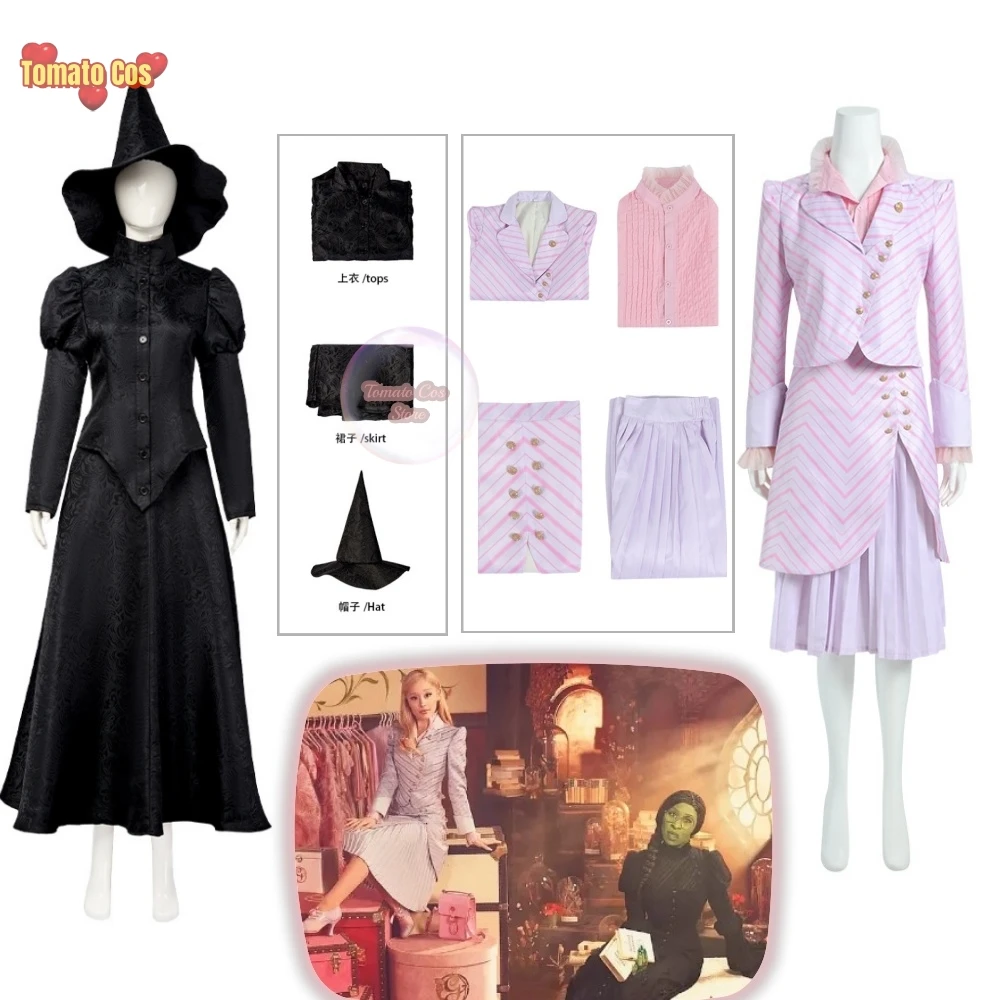 Wicked-Cosplay-Witches-Costumes-Glinda-Elphaba-Clothes-Gotic-Movie ...