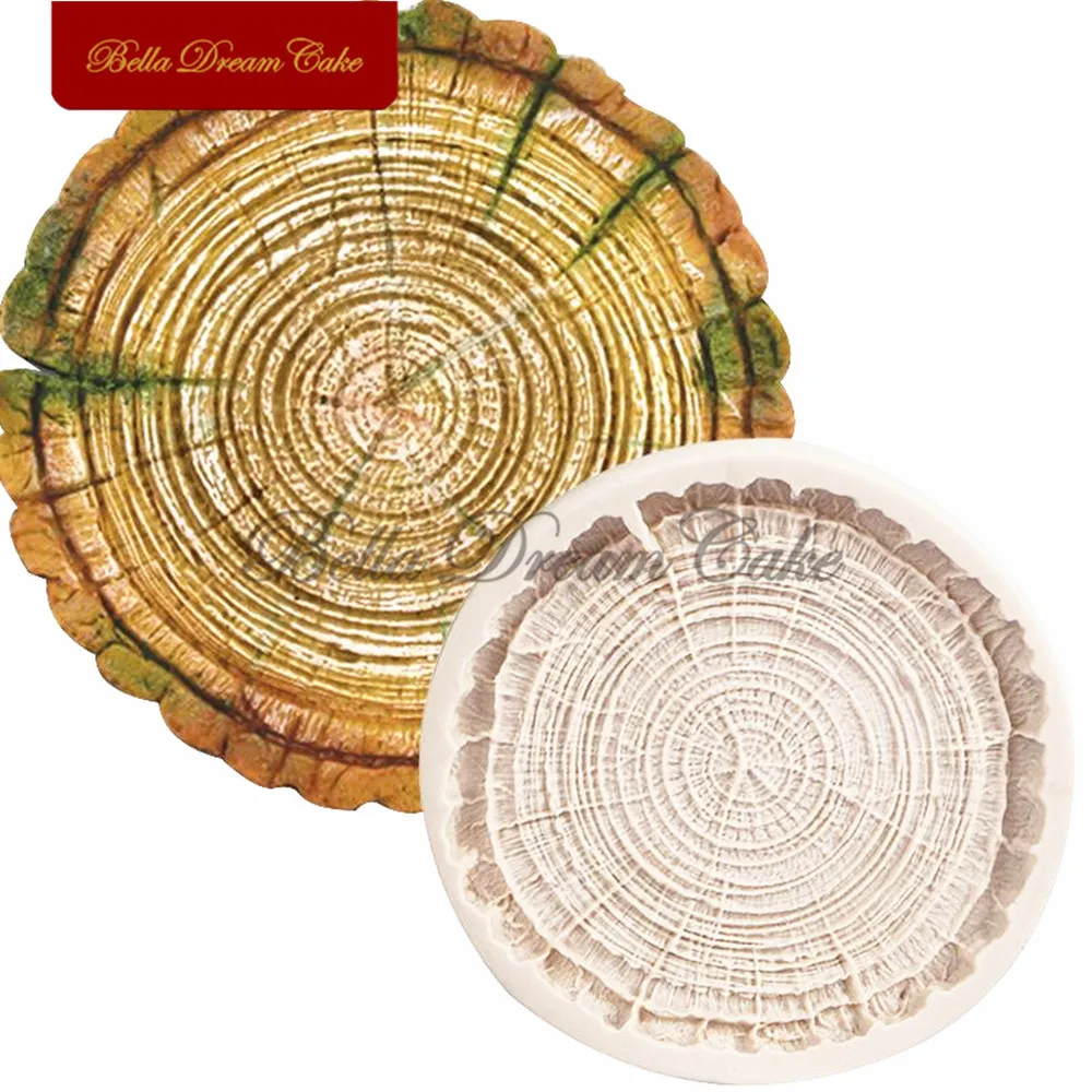3D Large Tree Stump Silicone Mold Fondant Chocolate Mould Cake ...