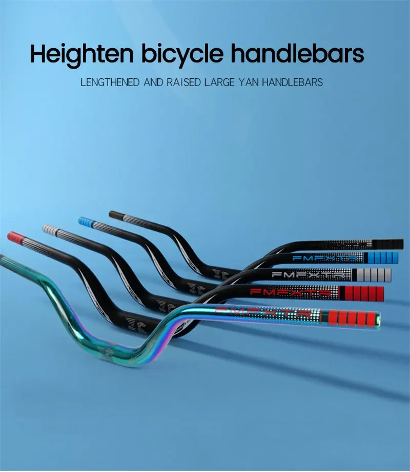 MTB-Heightened-Riser-Handlebar-Crossbar-With-Large-Angle-Swallow-Shaped ...