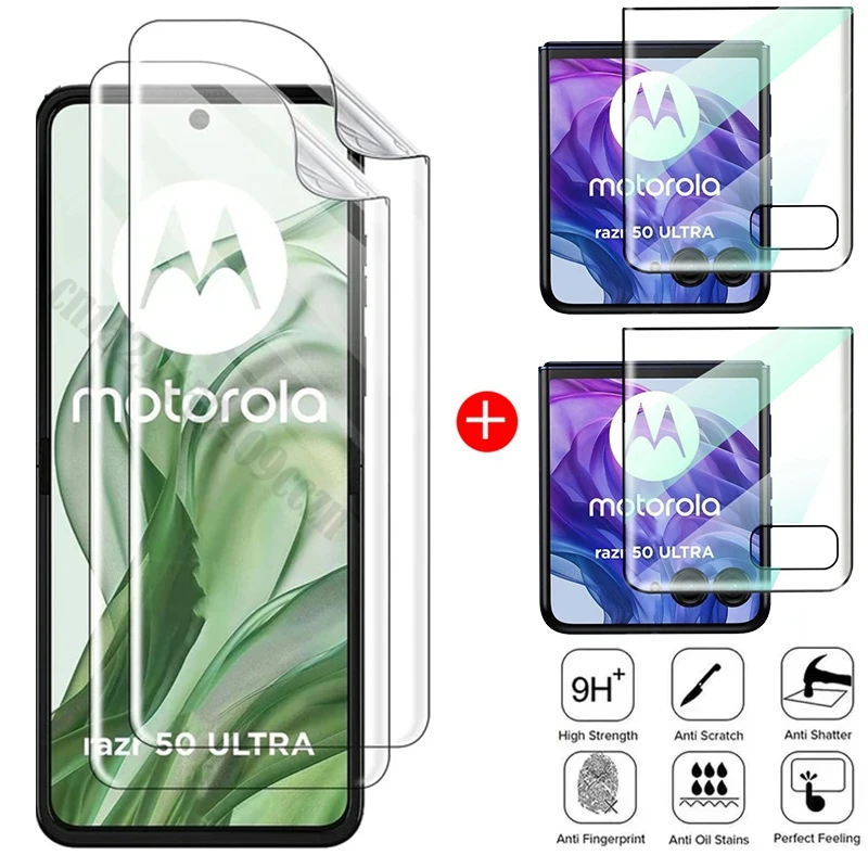 Safety Hydrogel Film For Motorola Moto Razr 50 Ultra Full Cover Tpu ...