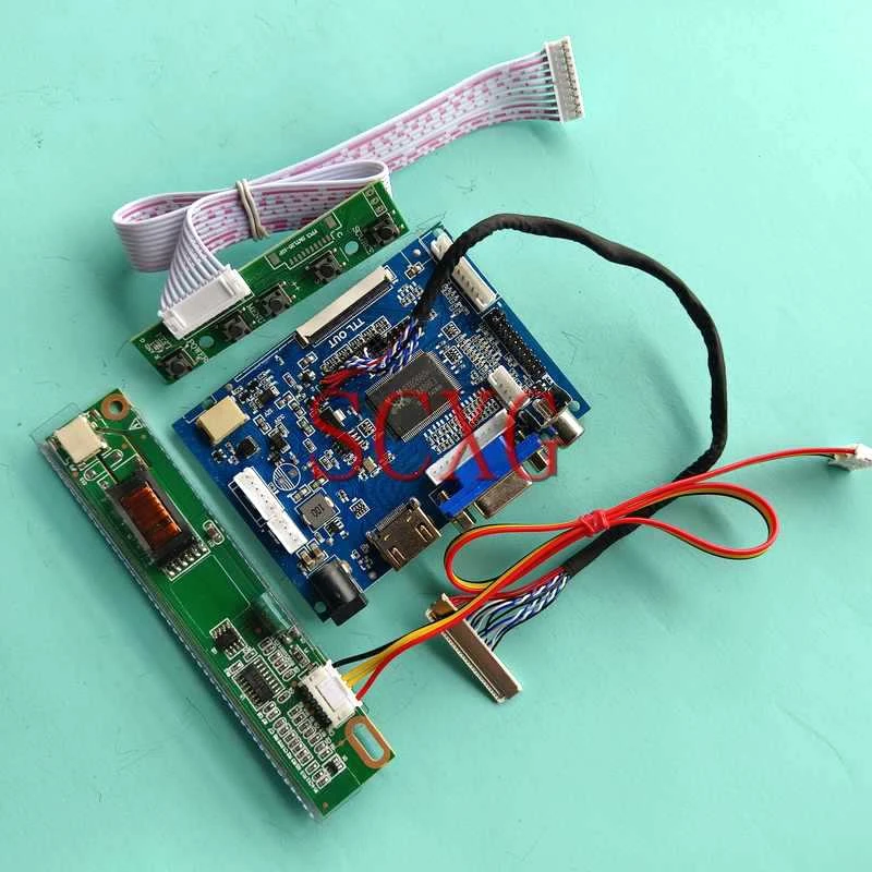 Placa controlador de matriz de display lcd apto ltn141w1 ltn141w3 m141nww1 kit 14.1 "30 pinos ...