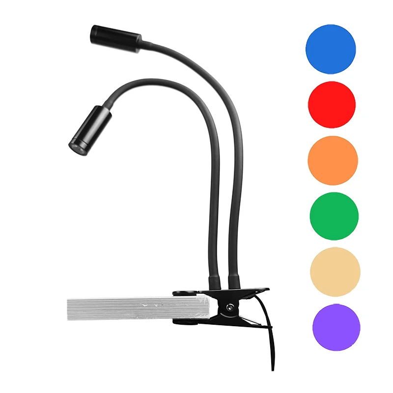 Clamp-USB-Dual-Gooseneck-Adjustable-LED-Spot-Light-Illuminator-Lamp ...