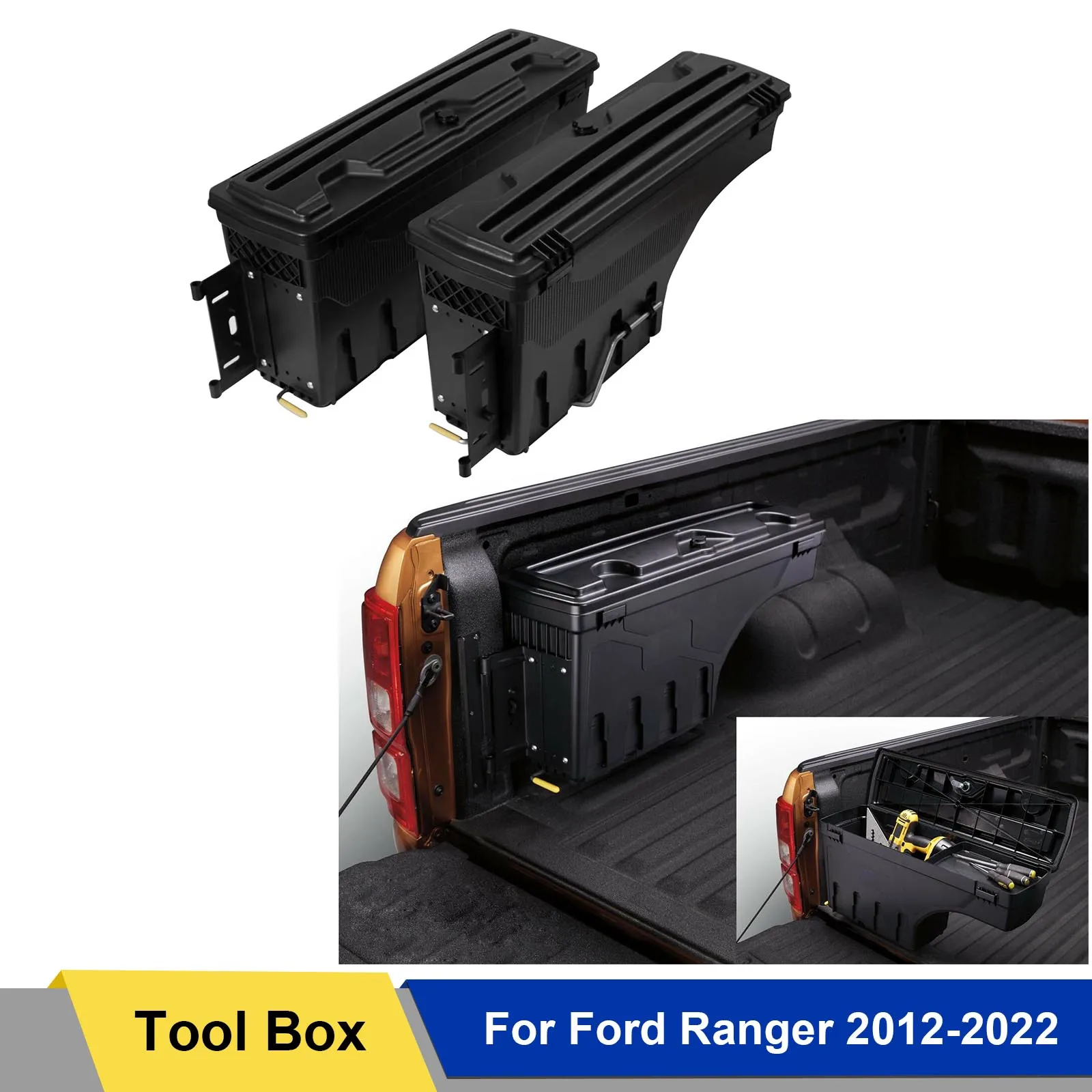 2PCS-SET-Truck-Bed-Toolbox-Lockable-Storage-Box-Case-Tool-Box-for-Ford ...