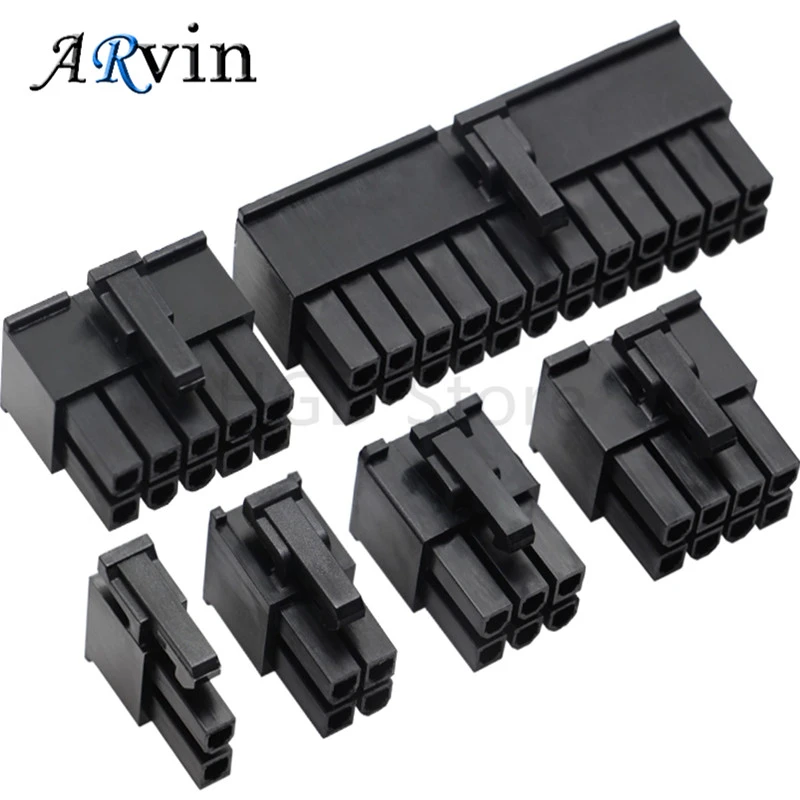10sets MX3.0 3.0mm Pitch Micro Fit 3.0 Connector Housing 2*1/2/3/4/5/6/8/10/12 Pin Male shell ...