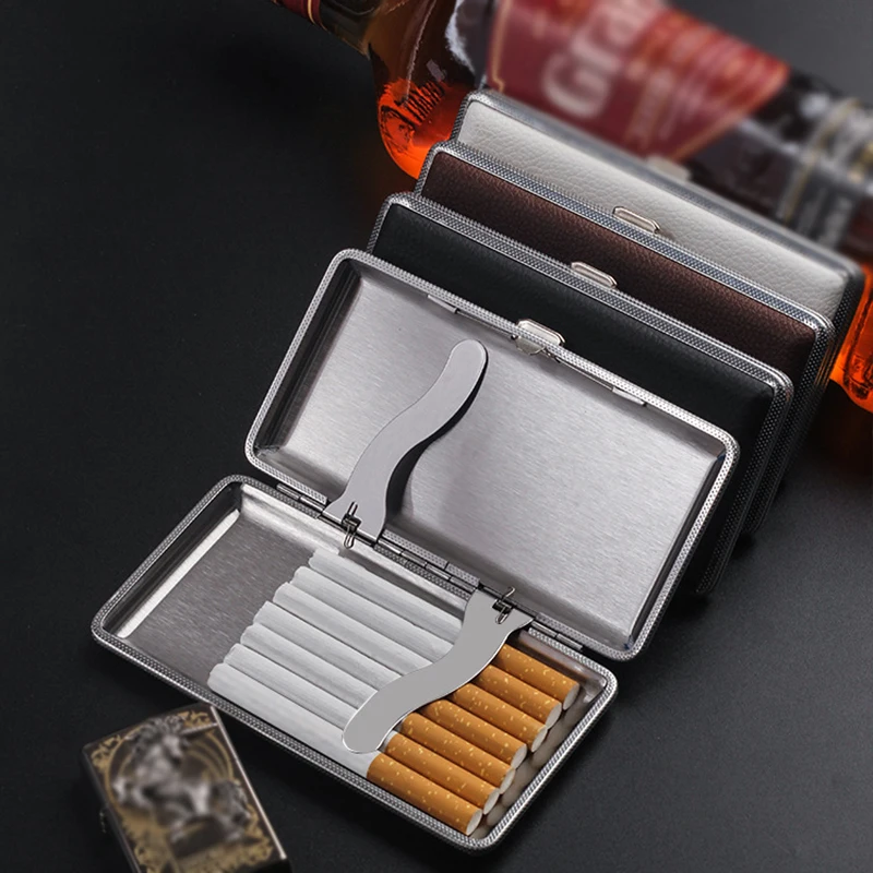 Special-Long-Smoke-Box-Reusable-PU-Leather-Cigarette-Case-Cover-Hand ...