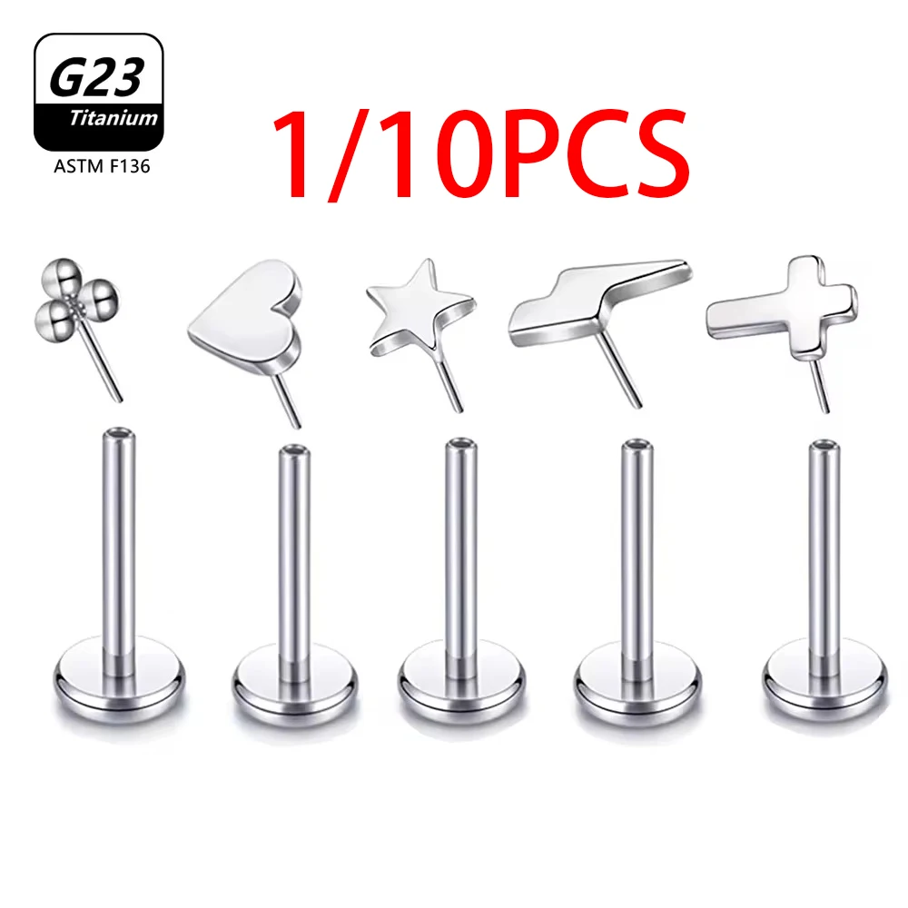 1-10PCS-F136-Titanium-Piercing-Studs-Small-Labret-Korean-Fashion-Pin ...