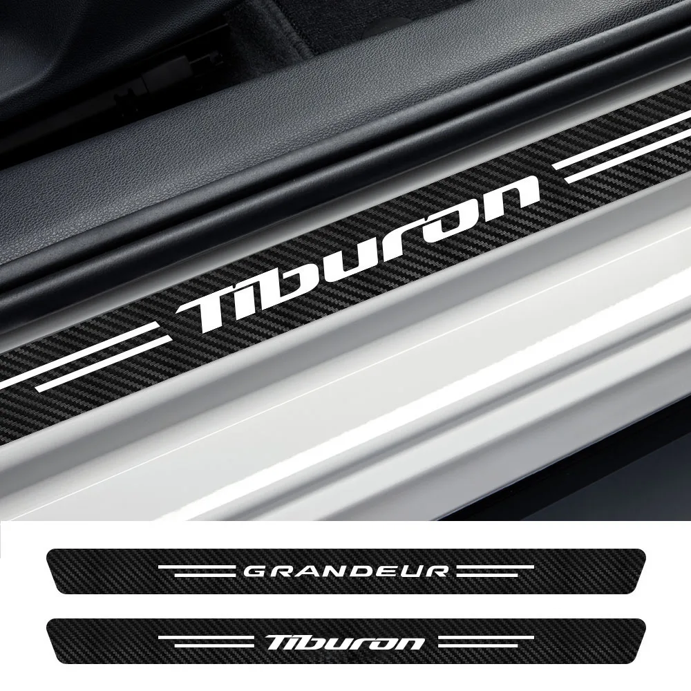 4PCS-Car-Sill-Sticker-Auto-Accessories-Carbon-Fiber-Decal-For-Hyundai ...
