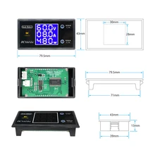 LCD Digital Voltmeter Ammeter Wattmeter Voltage Current Power Meter ...