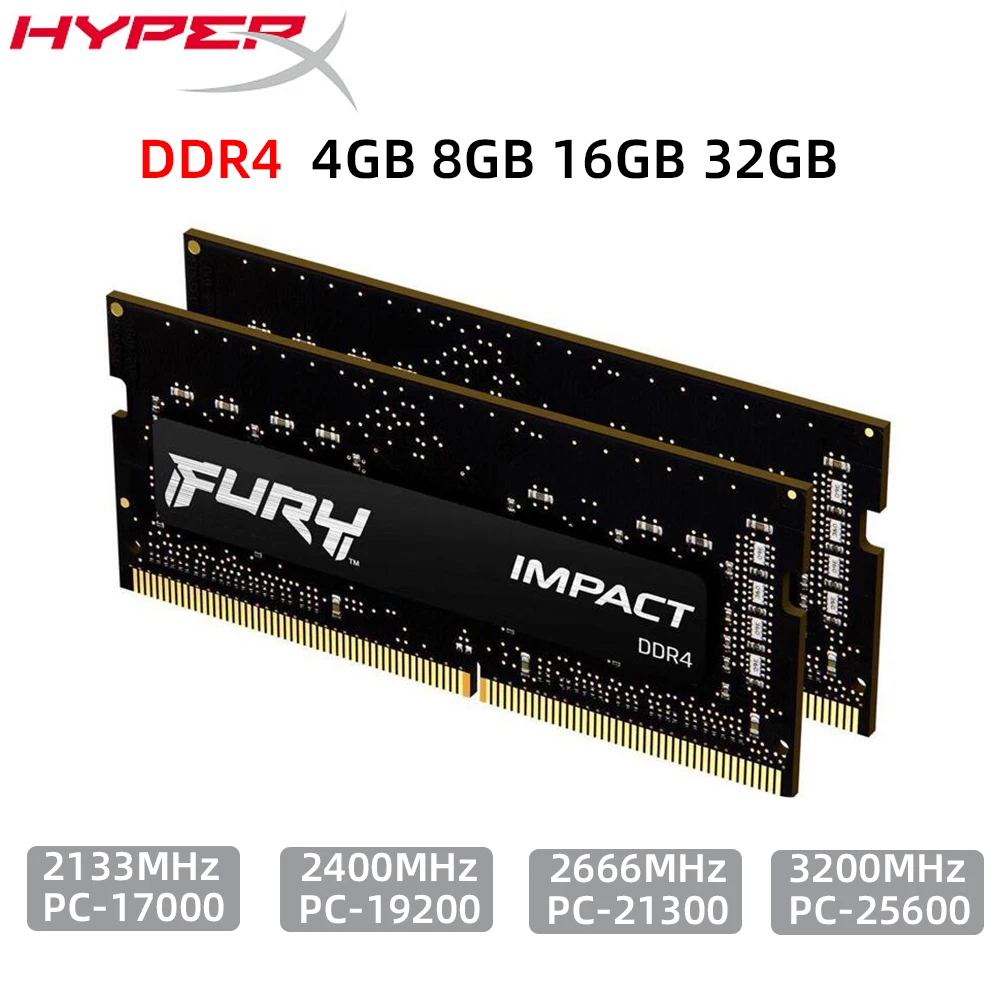DDR4 Hyperx Notebook RAM, 8GB, 16GB, 32GB, 3200MHz, 2133 MHz, 2400 MHz, 2666MHz, PC4 21300 ...