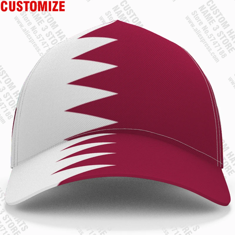 State Of Qatar Baseball Cap Free 3d Custom Made Name Number Team Logo ...