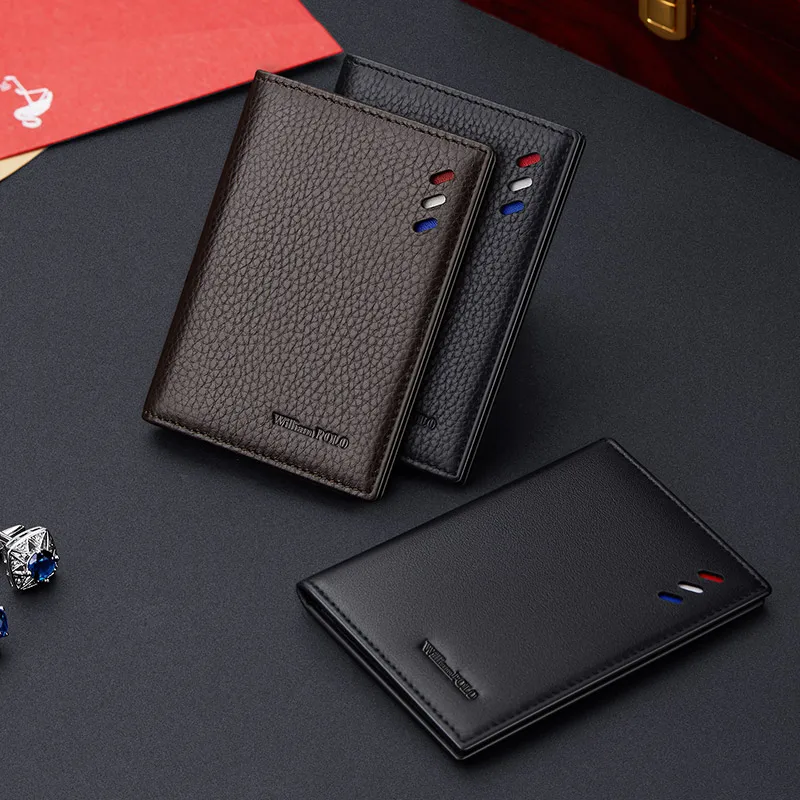 Brand-Business-Men-Wallet-Genuine-Leather-Embossing-Wallet-Bank-Credit ...