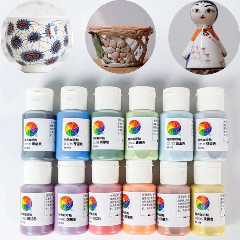 24 Color Heavy Glaze Pigments Underglaze Lead-free Ceramic Pigments ...