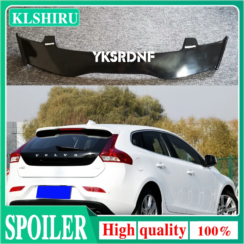 High Quality Abs Plastic For Volvo V40 2013-2019 Spoiler Carbon Fiber ...