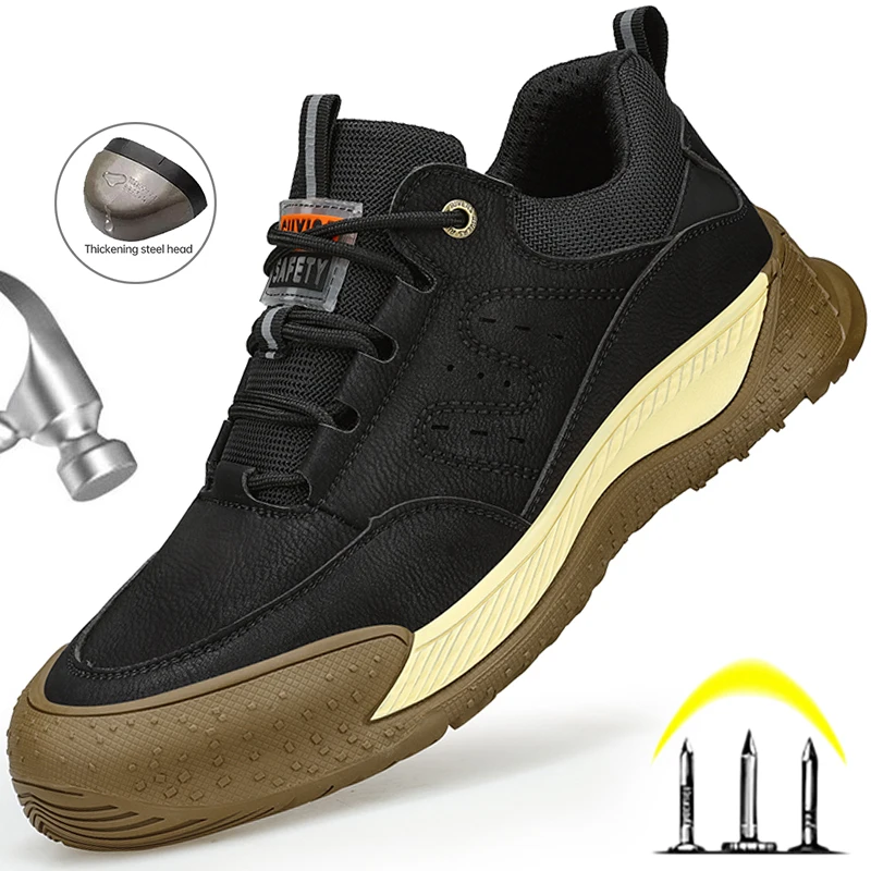 Steel-Toe-Safety-Shoes-For-Men-Work-Safety-Boots-Puncture-Proof-Work ...