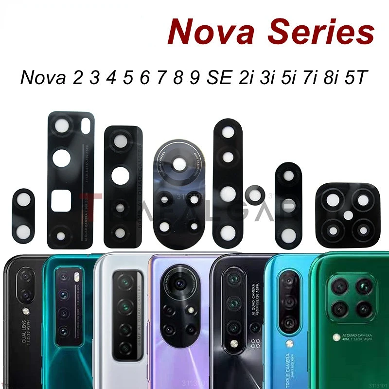 Rear Back Camera Glass Lens For Huawei Nova 3 4 5 6 7 8 9 SE Pro 5G ...