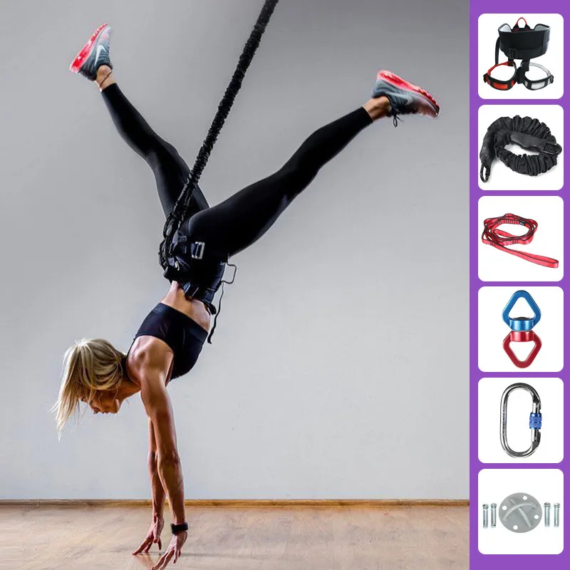 Aerial-yoga-elastic-rope-bungee-jumping-strap-magic-rope-suspended ...