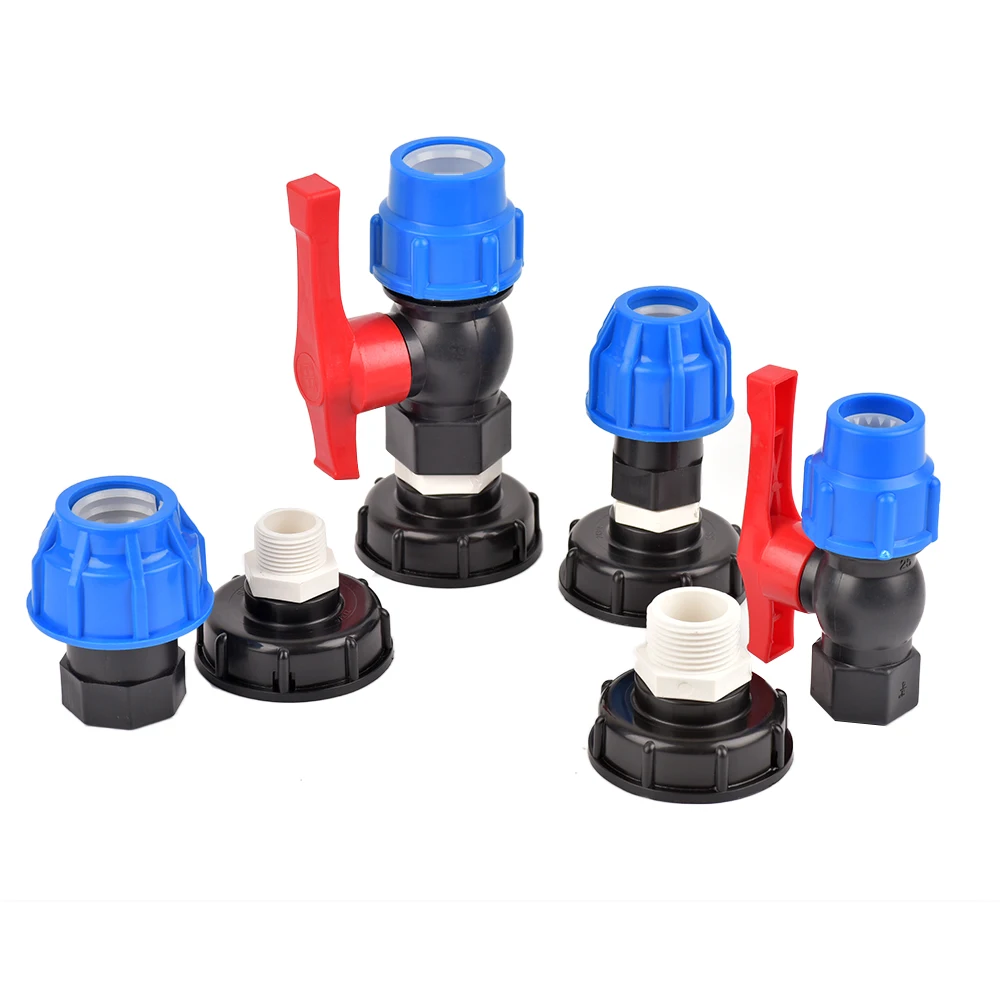 IBC Water Tank Ball valve Pipe Joints Garden Water Connectors For Tank ...