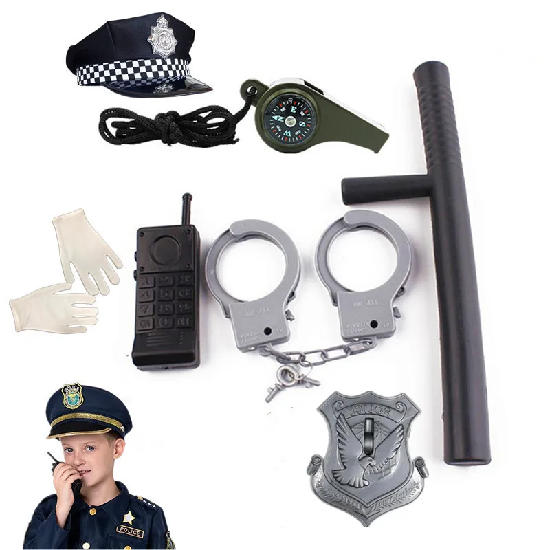 Kids Police Costume Set With Handcuffs And Badge Police Officer Costue ...
