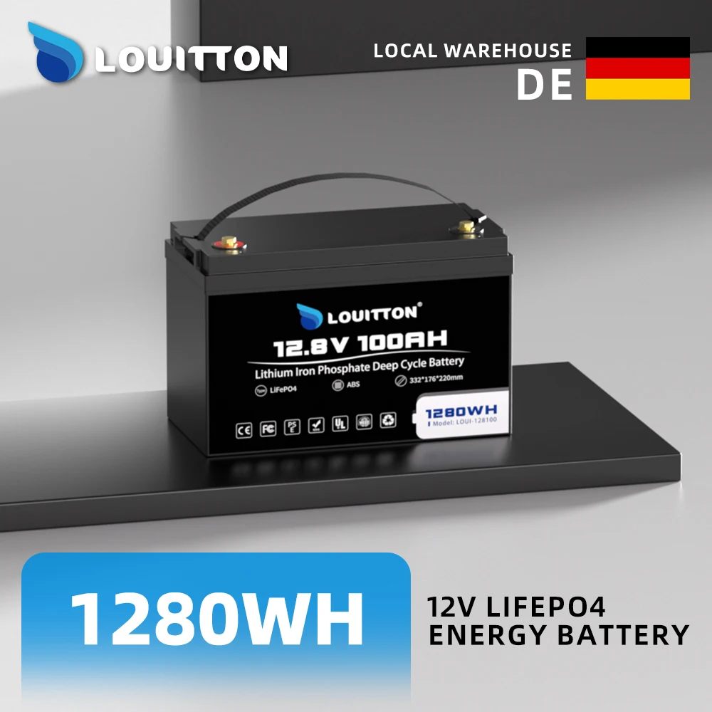 12V-100Ah-LiFePO4-Battery-Pack-12-8V-1280wh-Lithium-Iron-Phosphate-for ...
