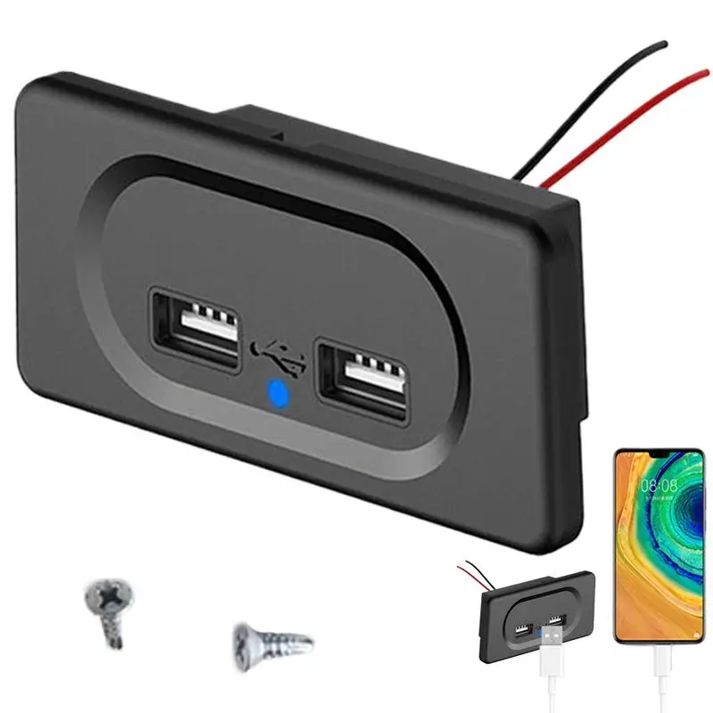 RV-USB-Outlet-Wall-Mount-2-Charging-Ports-RV-Charger-Socket-RV-Panel ...