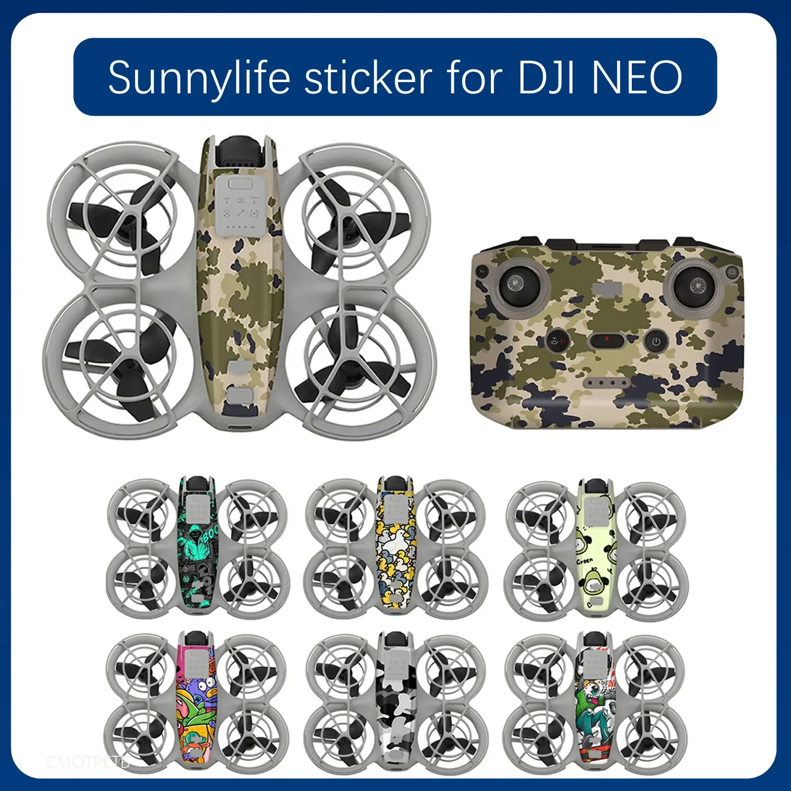 Colorful-Decorative-Sticker-Combo-For-DJI-NEO-PVC-Protective-Film-Anti ...