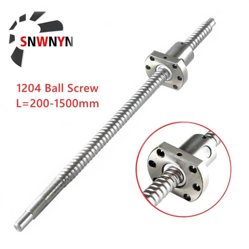 Free Shipping Machined 1204 Ball Screw Sfu1204 250 300 500 600 800 ...