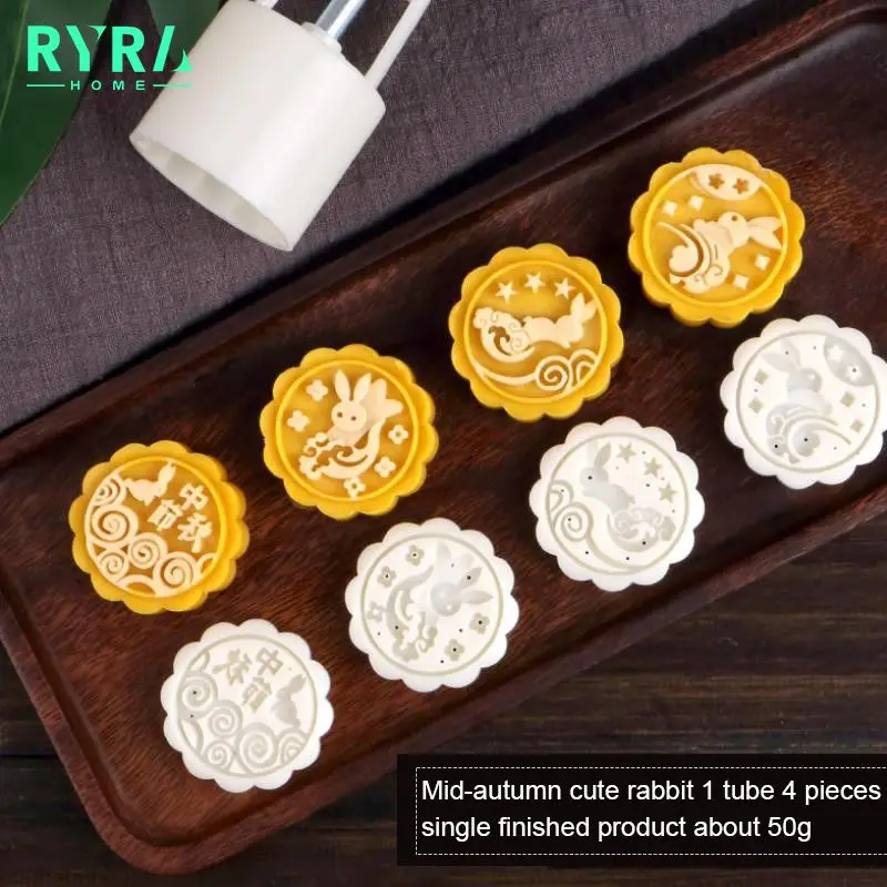 3D-Flowers-Stamps-Moon-Cake-Decor-Mould-Barrel-Round-Mooncake-Mold-50g ...