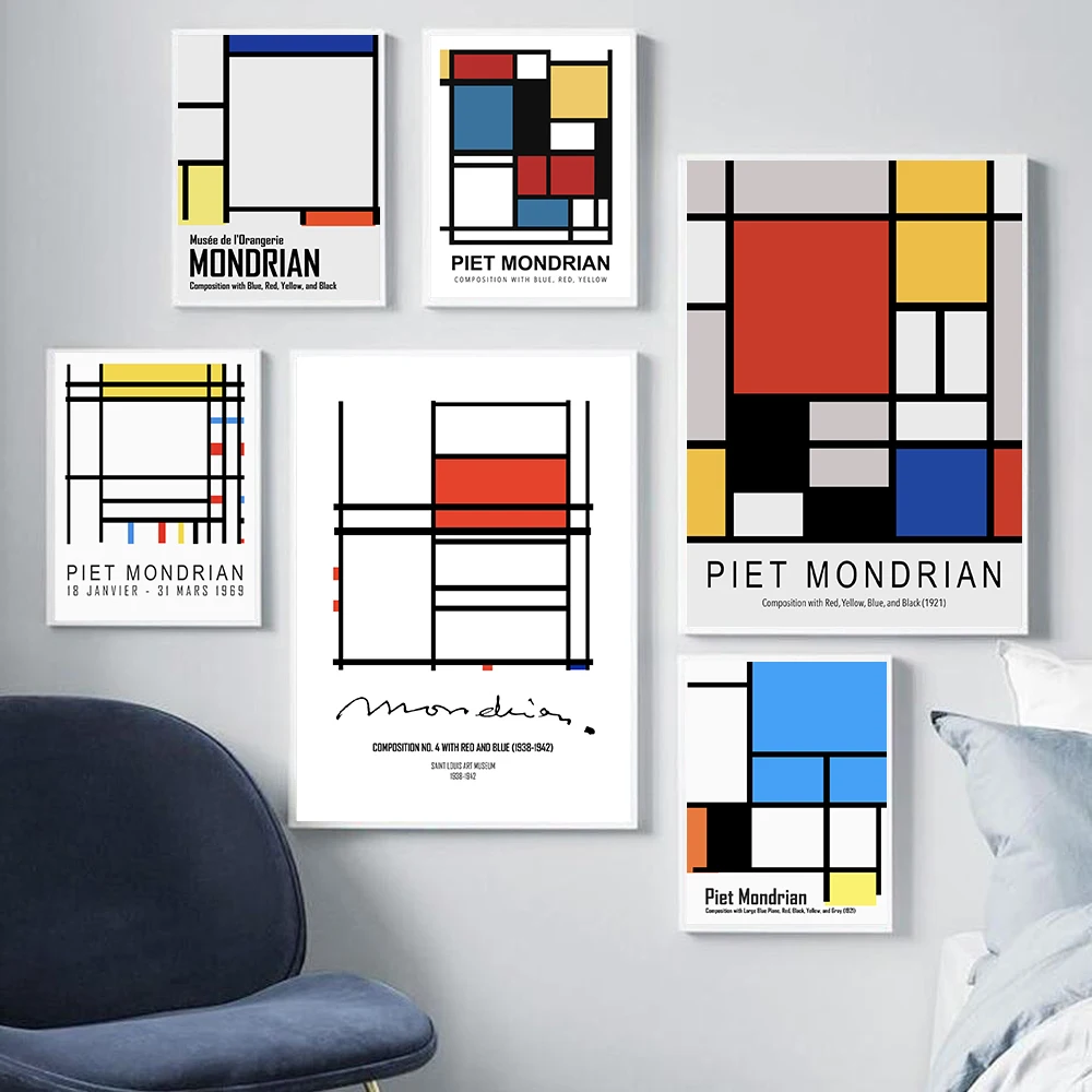Abstract-Piet-Mondrian-Geometric-Wall-Art-CanvasNordic-Posters-Painting ...