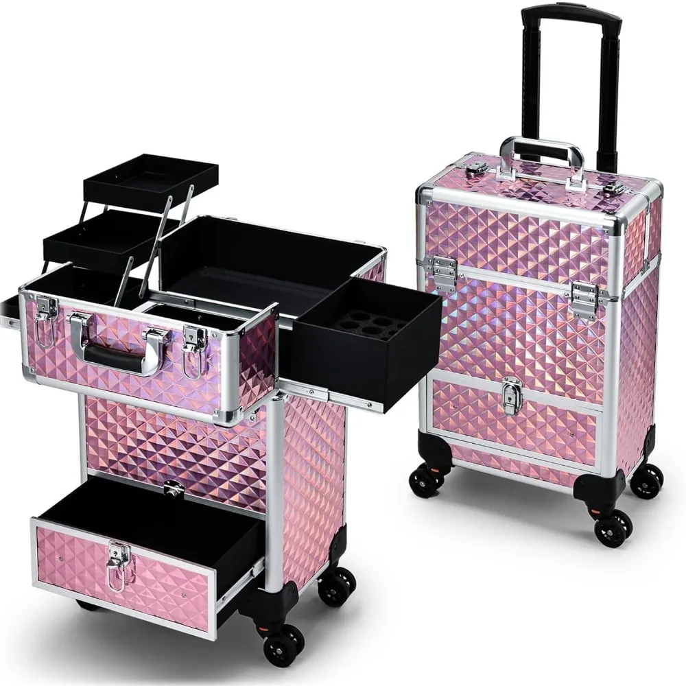 Roll-makeup-case-with-drawer-Beauty-box-on-wheels-Makeup-trolley ...