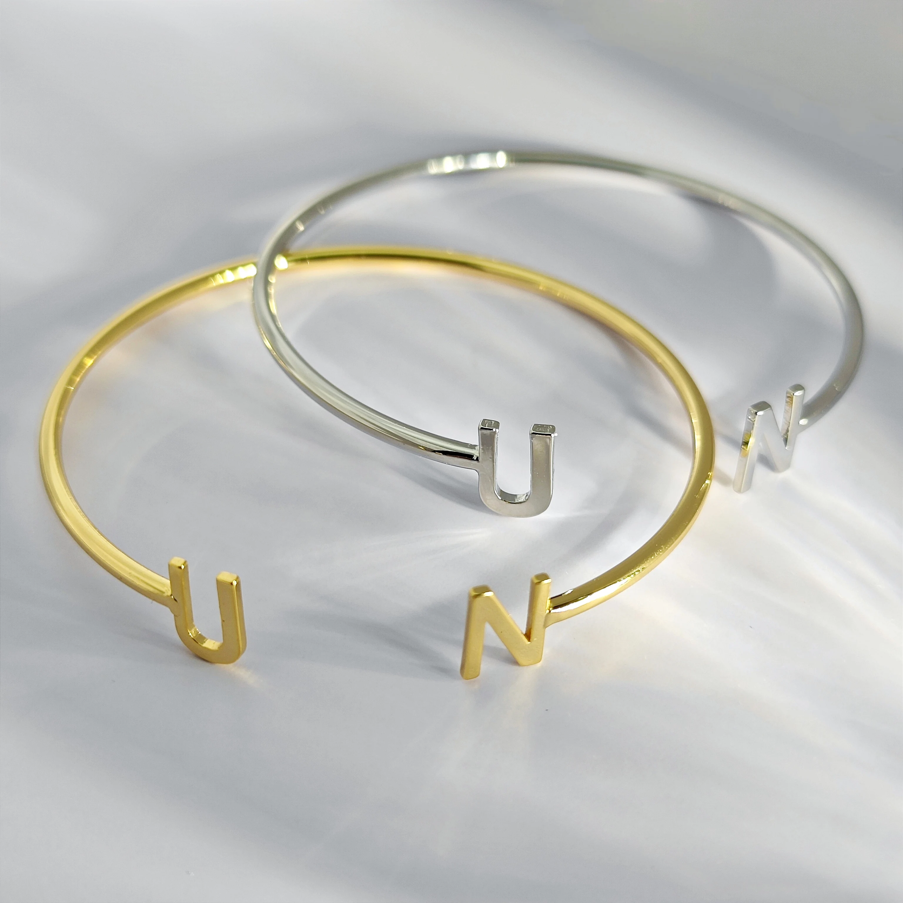 DOREMI-Custom-Letter-Bracelet-Baby-bangle-Plain-letter-Setting-Initial ...