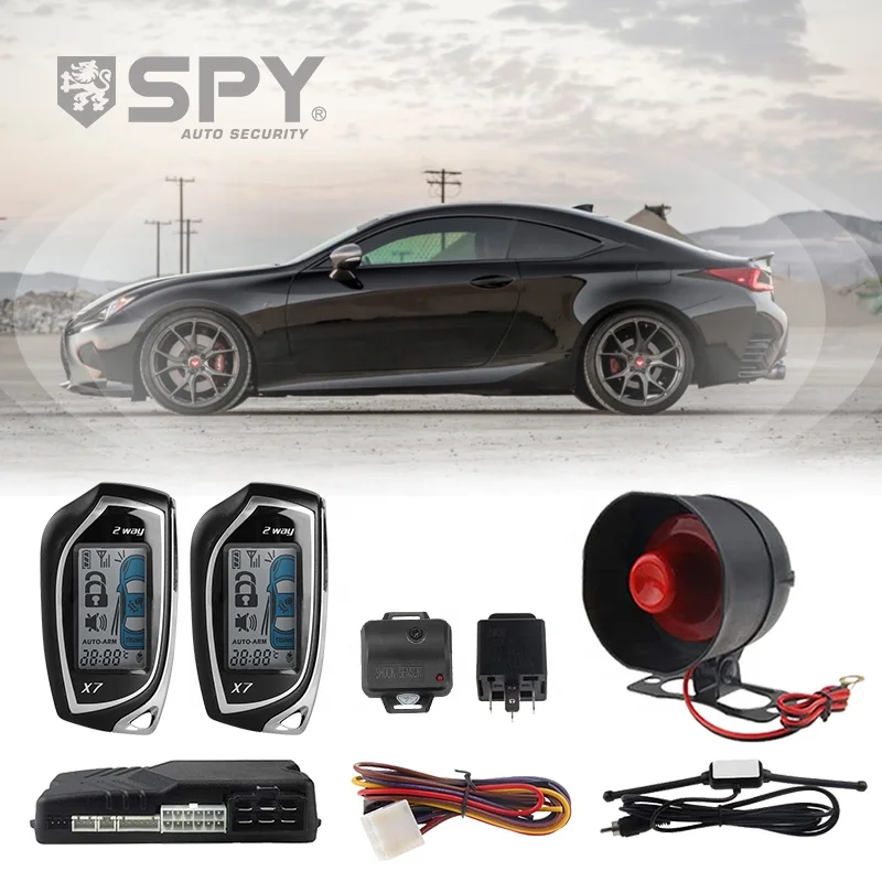 SPY-Two-Way-LCD-Car-Alarm-System-Remote-Smart-Start-Engine-Keyless ...