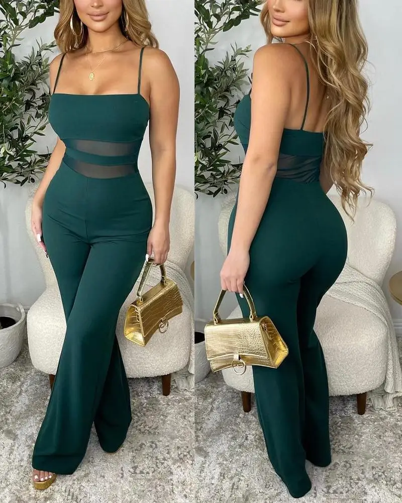Mesh-Patchwork-Jumpsuits-Women-Summer-Square-Neck-Spaghetti-Strap ...