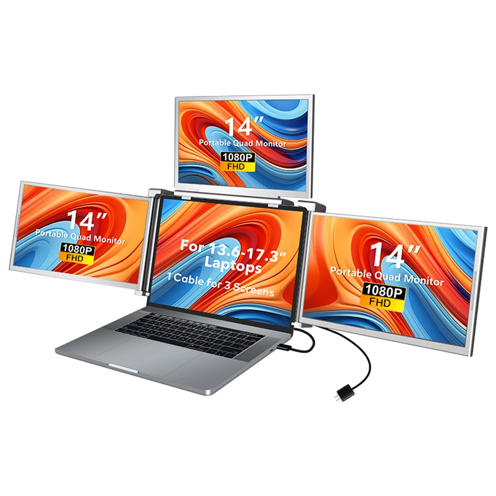 Laptop-Expans-o-Tela-14-FHD-Quad-Screen-Driver-de-Monitor-Instala-o-R ...