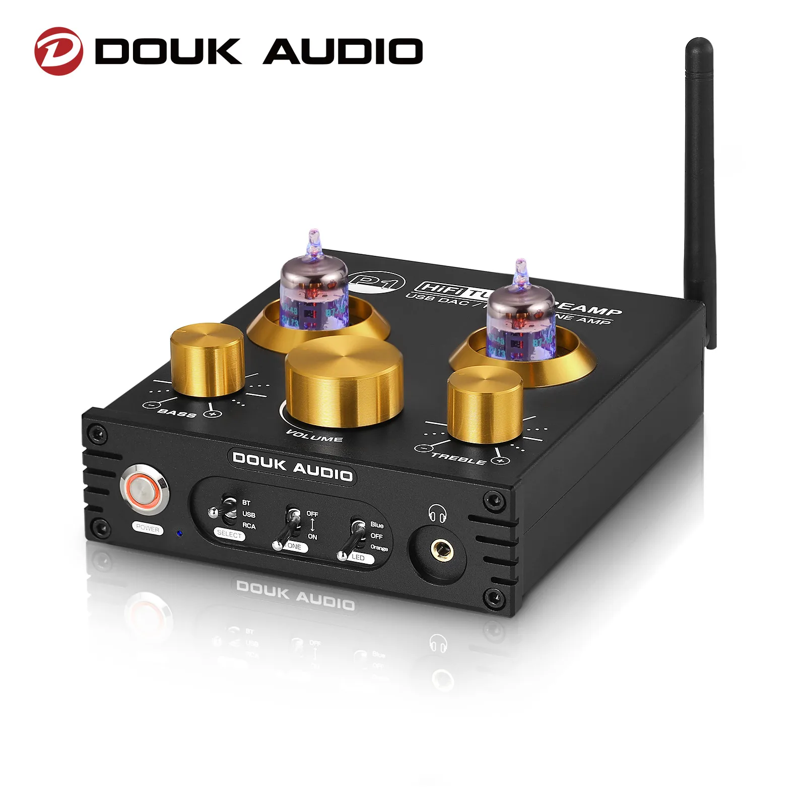Douk-Audio-P1-HiFi-JAN-5654-Vacuum-Tube-Preamp-Bluetooth-5-0-Audio ...
