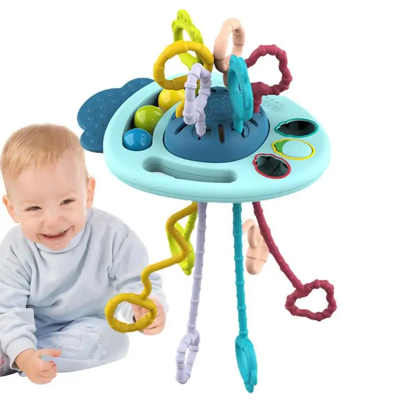Pull String Toy Pull String Toy With UFO Shape Montessori Pull String ...